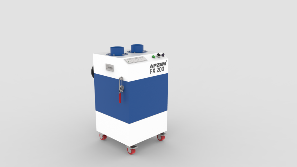 Mini fume extractor for Laser application-99%efficiency | Apzem