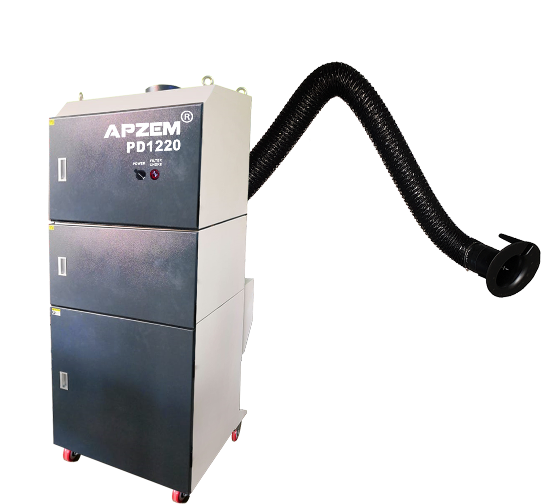 Mobile Dust Collector - 99.9% Efficient | 5 yr wrnty - Apzem